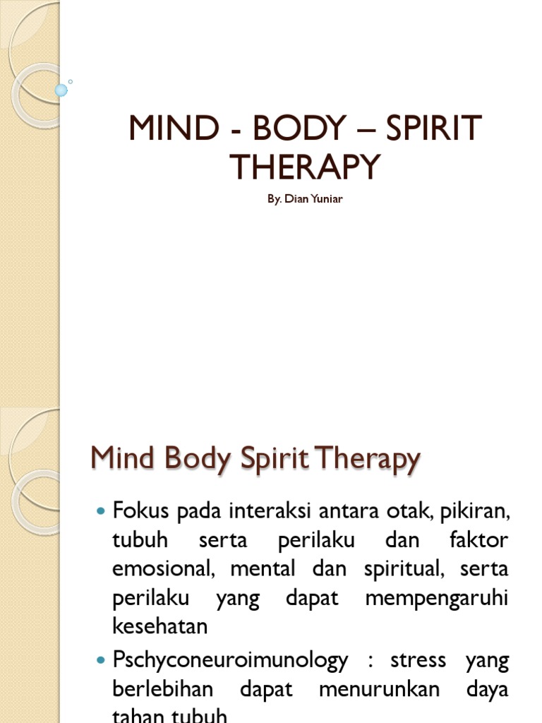 Mind - Body - Spirit | PDF | Kesehatan Holistik