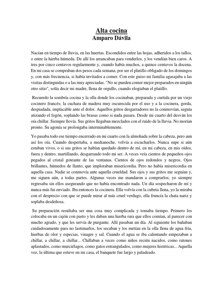 Alta Cocina Amparo D Vila | PDF | Novela negra, policíaca y suspenso