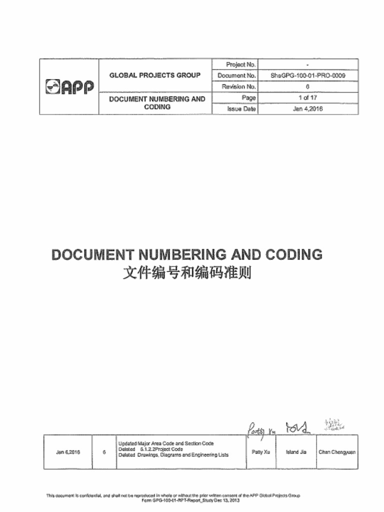 Document Numbering and Coding System | PDF | Business Process | Supply ...