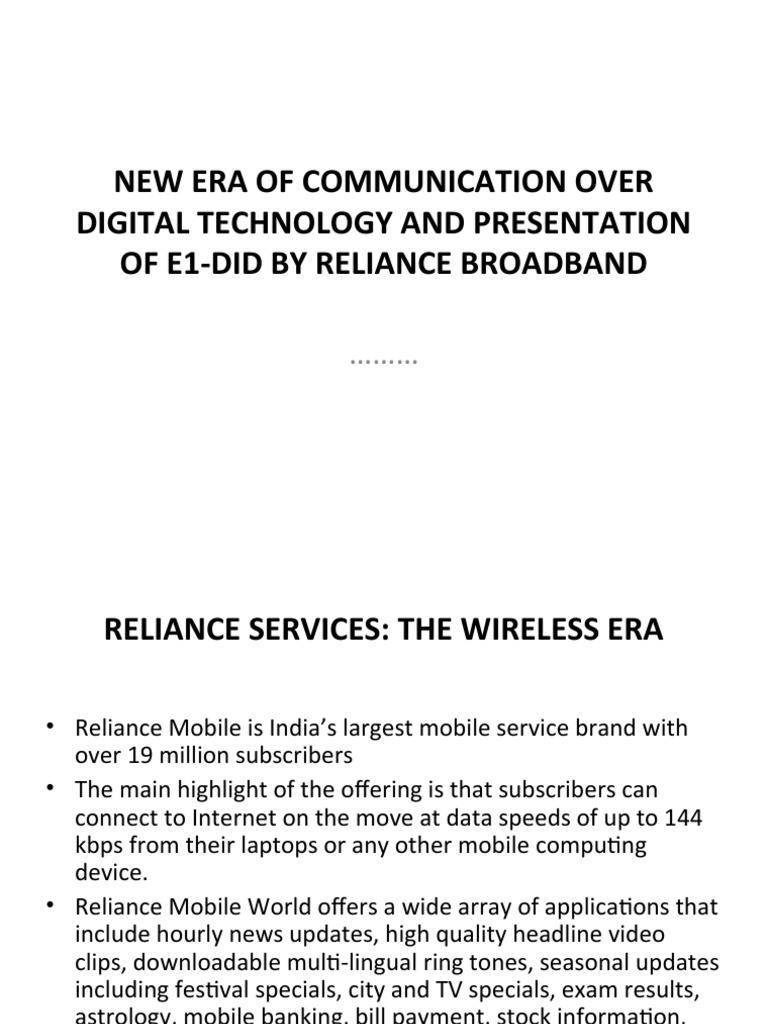 New Era of Communication Over Digital Technology and | PDF | Internet ...