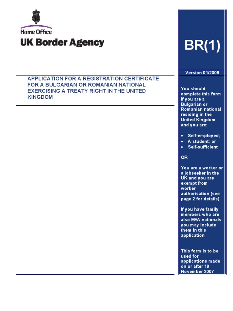 EEA Registration Certificate Application | PDF | Crime & Violence ...