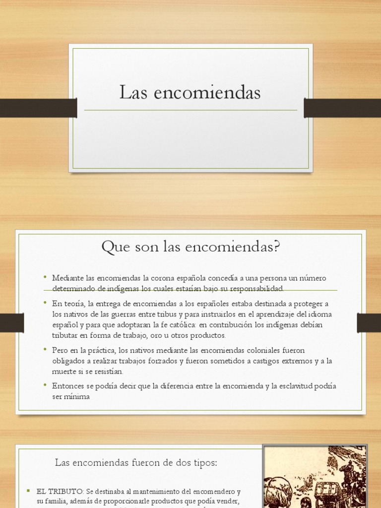 Encomiendas: Definición y Tipos | PDF