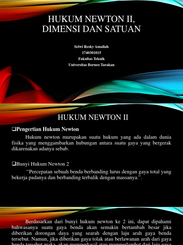 Dimensi dan Satuan Hukum Newton II | PDF | Sains & Matematika