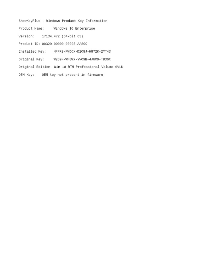 Windows Key Pdf