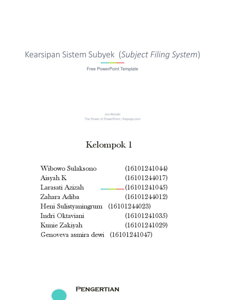Penyimpanan Arsip Sistem Subjek | PDF