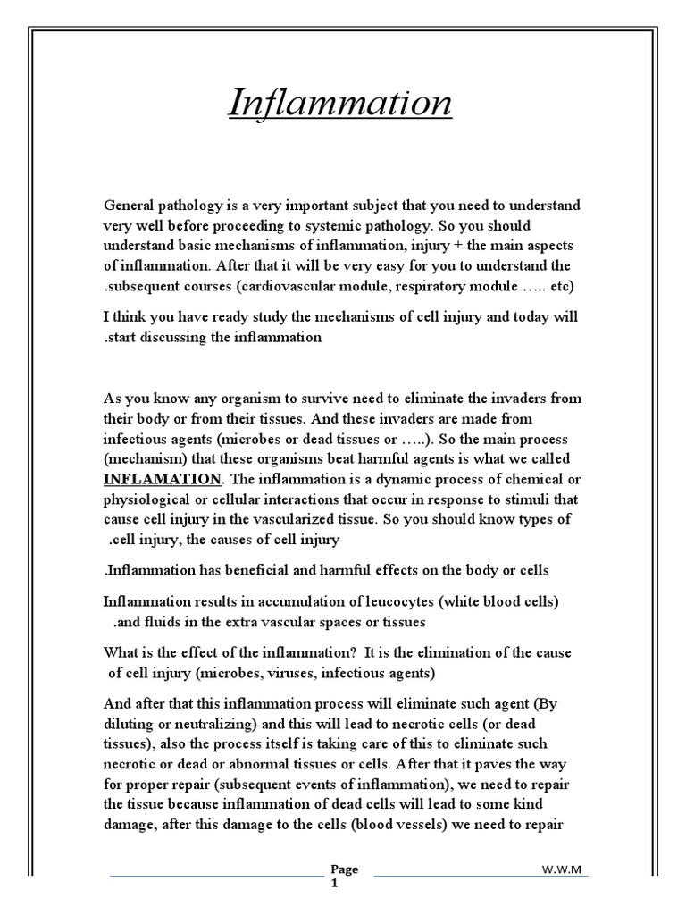 Pathology, Lecture 7 (lecture Notes) | Medical Specialties | Clinical ...