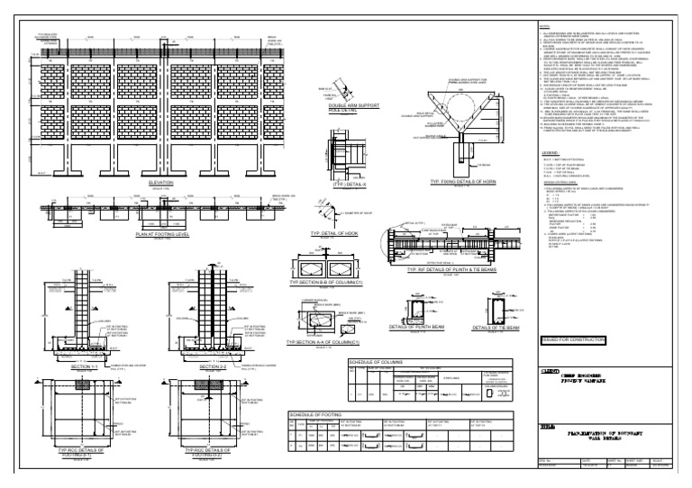 Boundary Wall | PDF | Concrete | Civil Engineering
