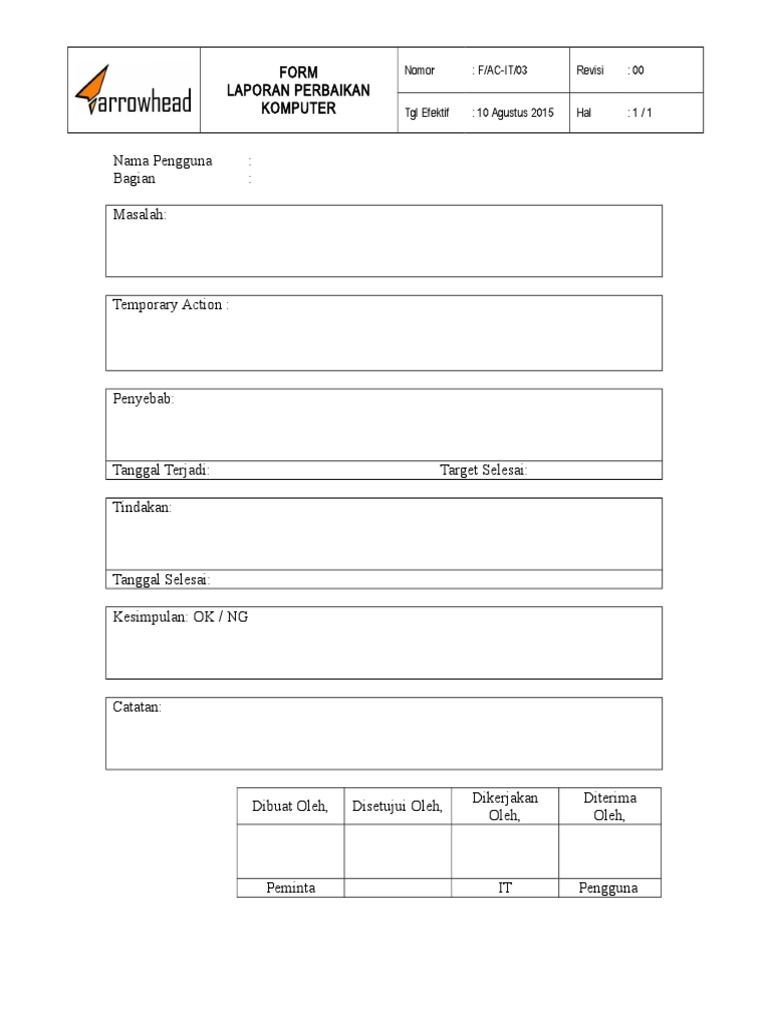 Laporan Perbaikan Komputer | PDF