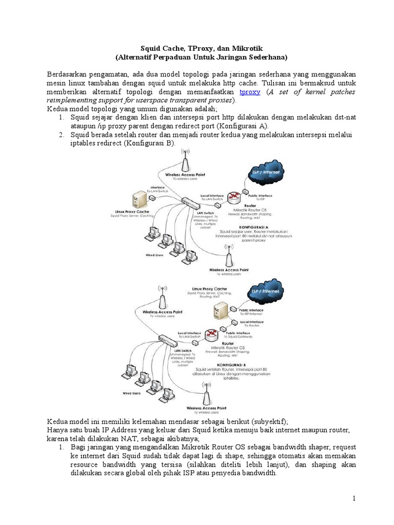 Squid Cache TProxy Dan Mikrotik | PDF