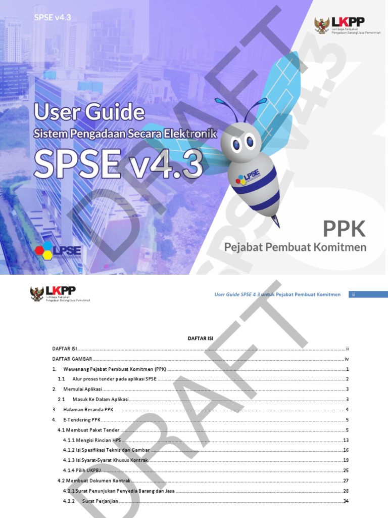 User Guide SPSE 4.3 User PPK PDF | PDF