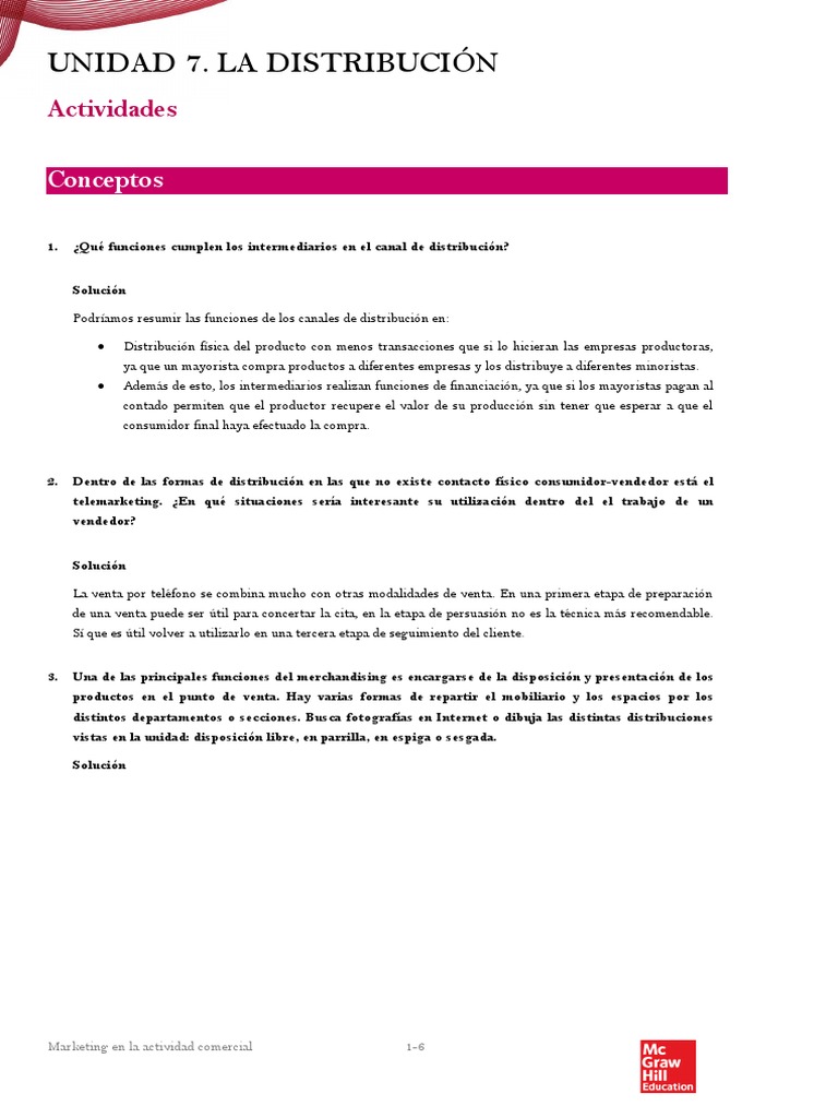 MKT Actividades U07 SOL | PDF | Franquiciamiento | Producto (Negocio)