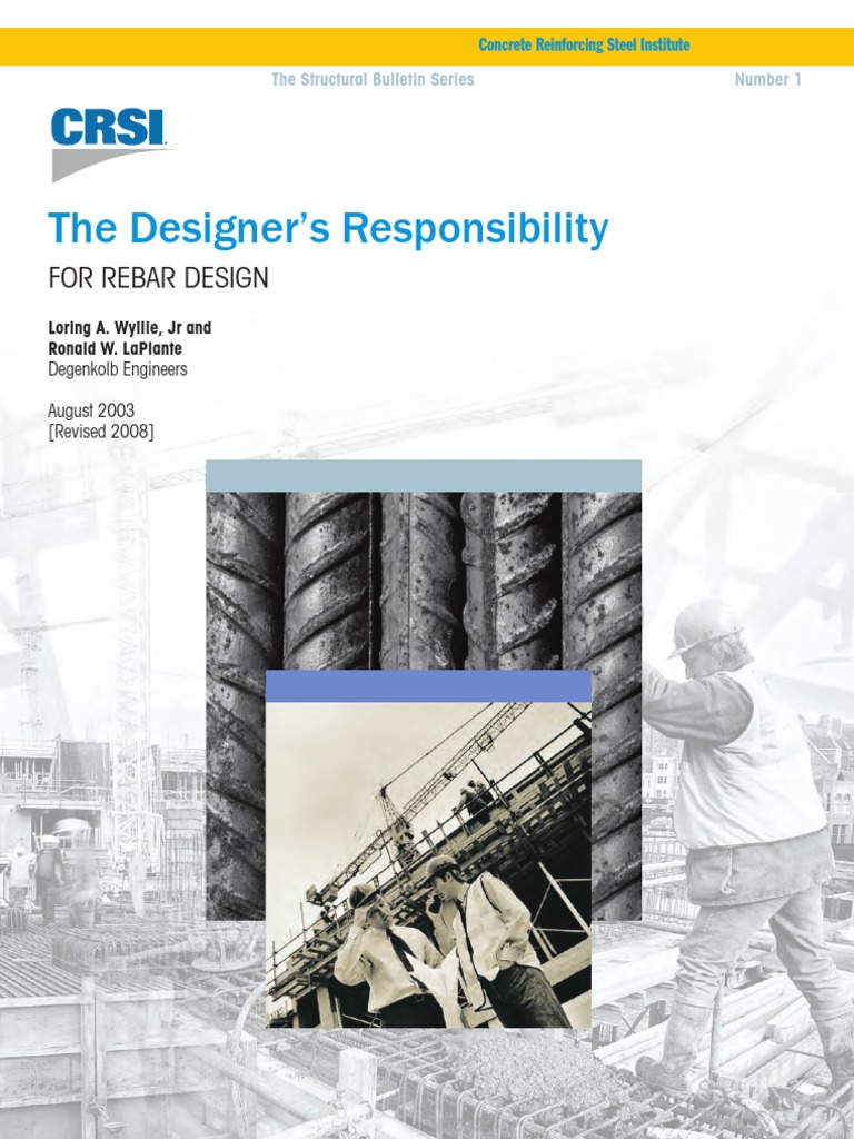 CRSI-Designers Responsibility For Rebar Design PDF | PDF | Reinforced ...