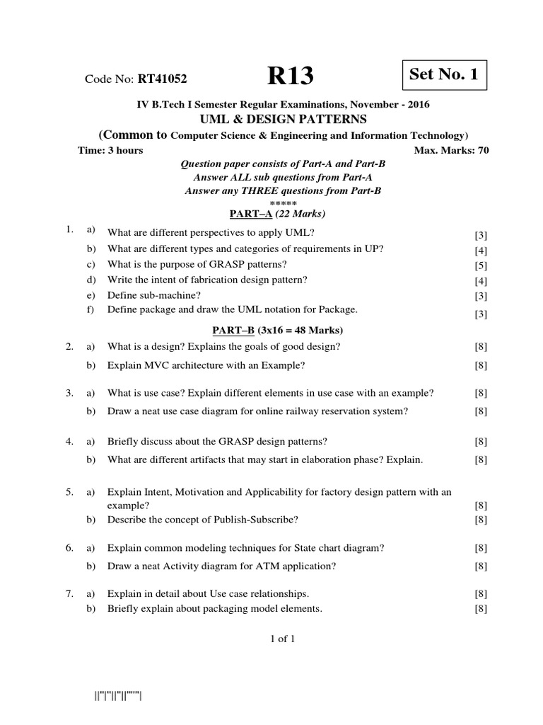 Uml & Design Patterns November 2016 | PDF | Use Case | Unified Modeling ...