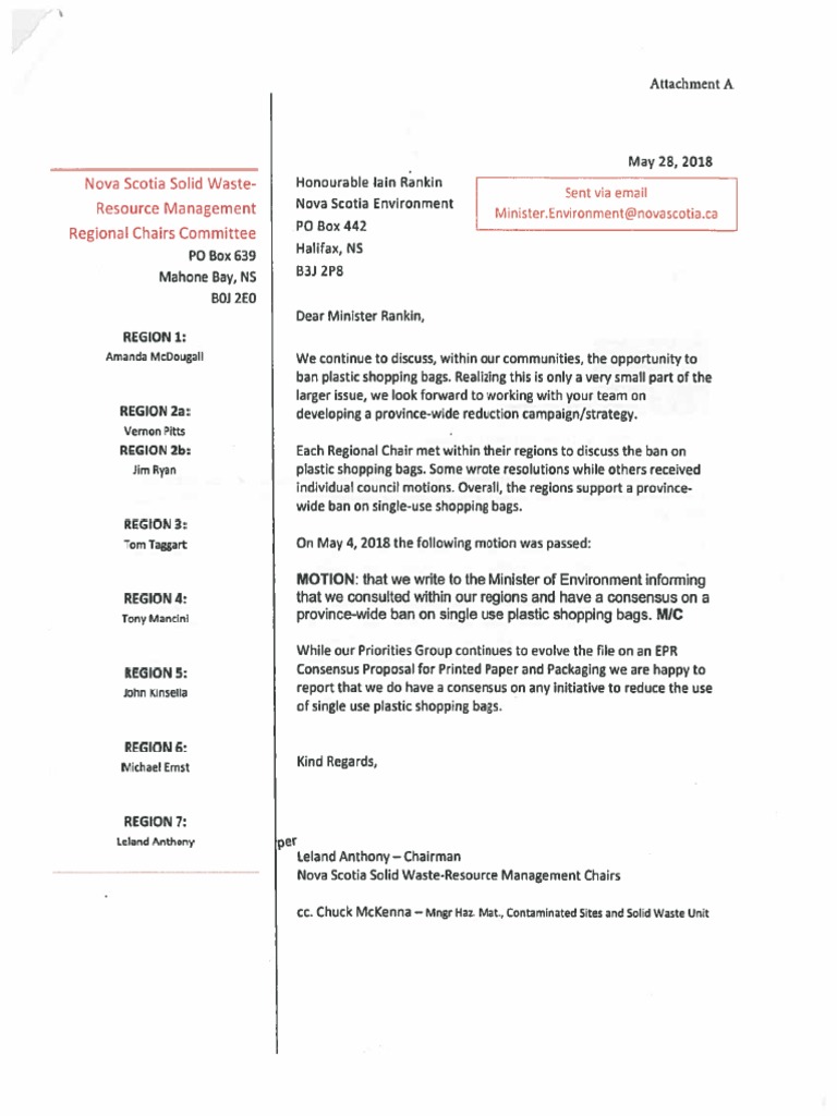 Solid-Waste Resource Management Letter | PDF