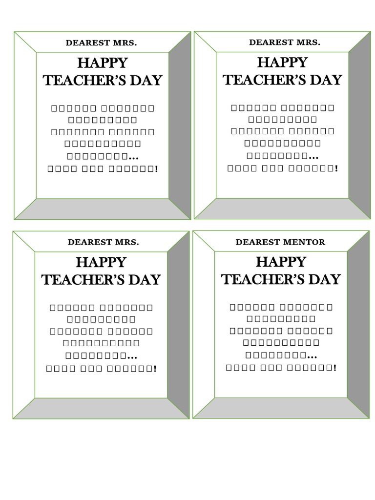 Happy Teacher'S Day Happy Teacher'S Day: Dearest Mrs. Kalpanna Dearest ...