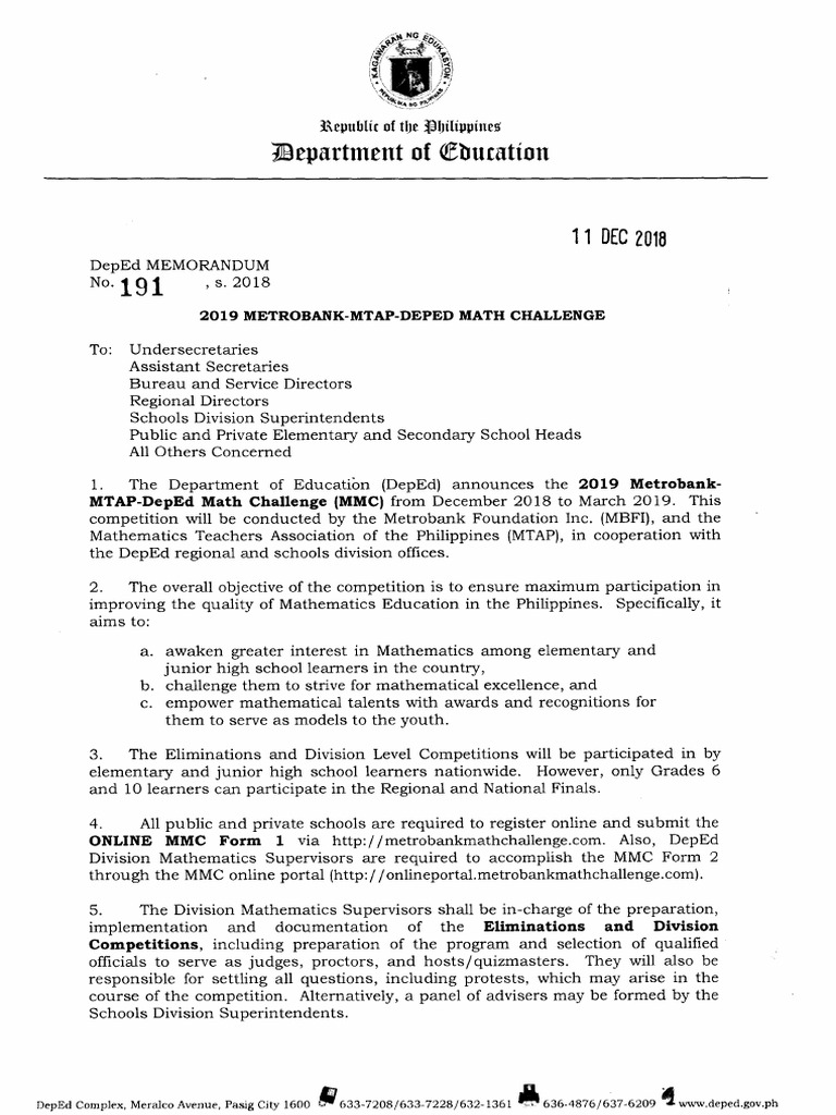 AGUSTINIAN SCHOOL OF CABUYAO (ASC) 2019 Metrobank - MTAP-DepEd Math Challenge - s2019 - 191 ...