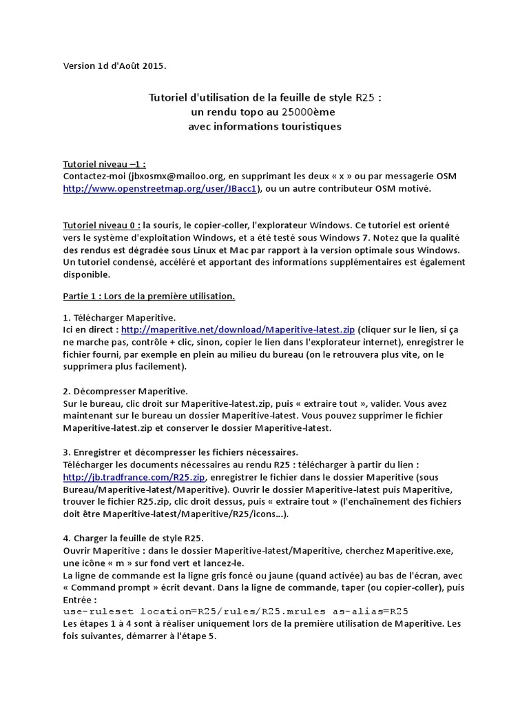 Tutoriel Maperitive : Rendu Topo 25000 | PDF | ZIP (format de fichier) | Fichier informatique