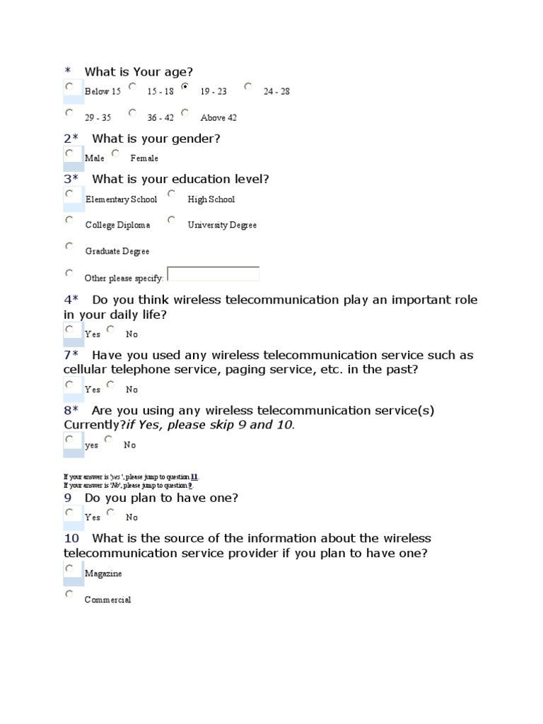 Questionnaire | PDF | Retail | Sales