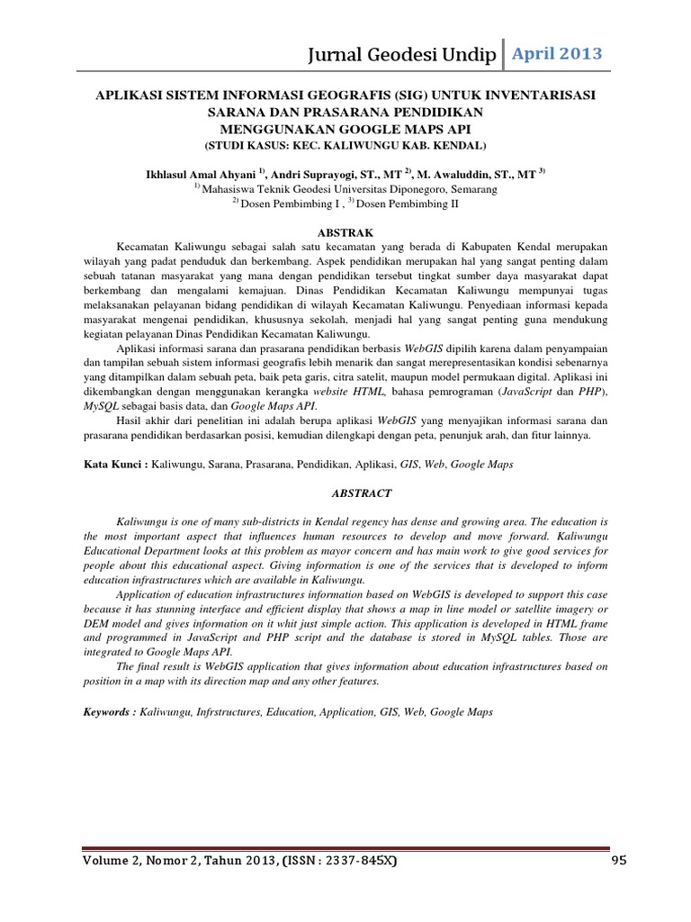 Aplikasi Sistem Informasi Geografis (Sig) Untuk Inventarisasi Sarana ...