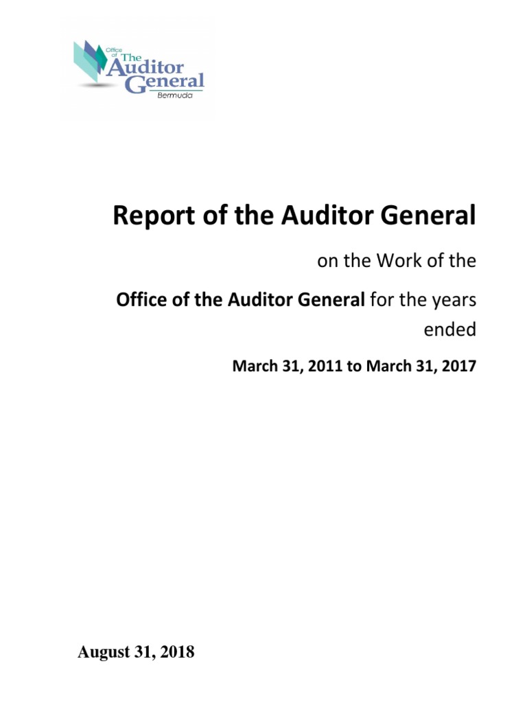 Report On The AG On The Work of The OAG 2011 To 2017 | PDF | Financial ...