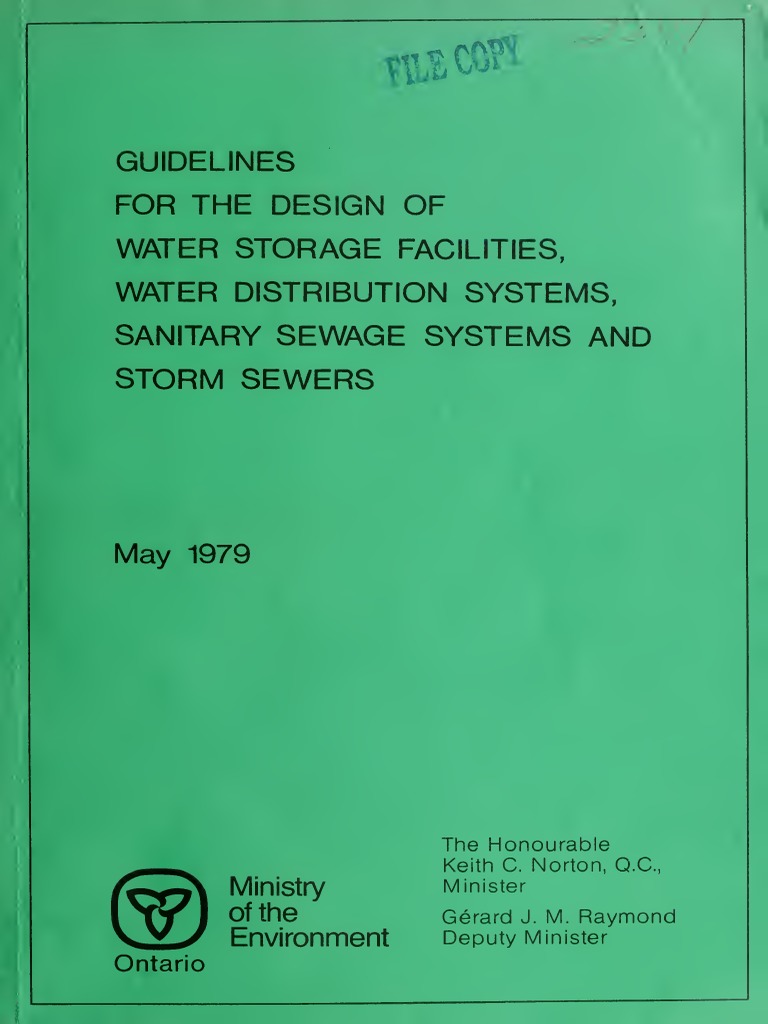 Guidelines For The Design of Water Storage Facilities, Water ...