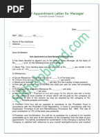CEO Appointment Letter Template - 1 | PDF