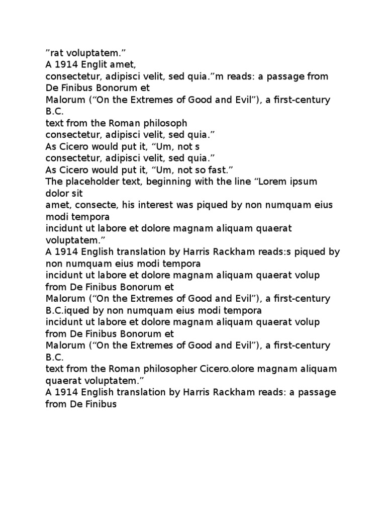 Cicero's De Finibus Bonorum et Malorum discussed in 1914 text | PDF