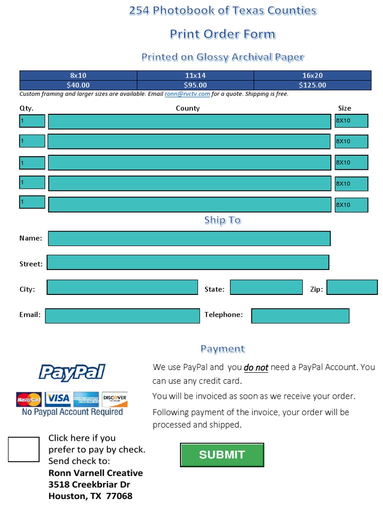 PP Order Form4 | PDF