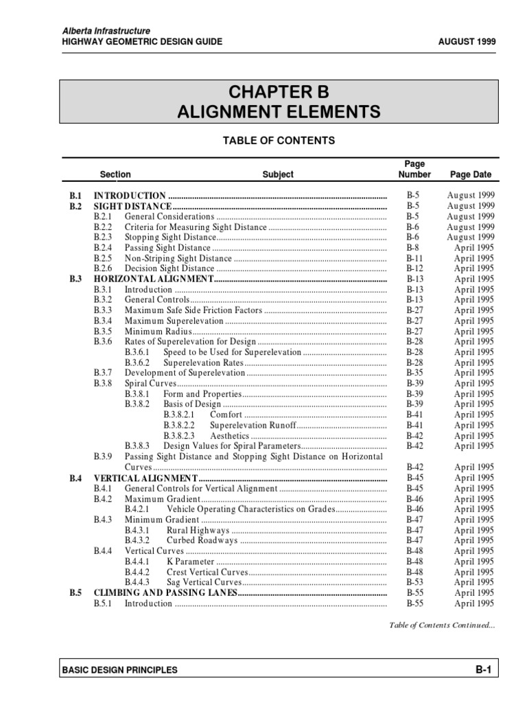 Highway Geometric Design Guide AUGUST 1999: Alberta Infrastructure ...
