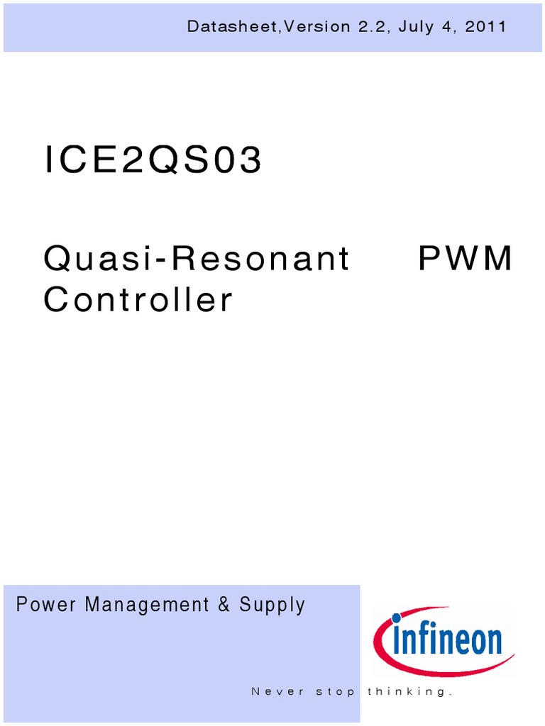 Infineon ICE2QS03 DS v02 - 02 en PDF | PDF | Power Supply | Capacitor