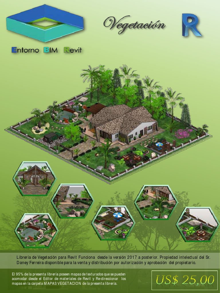 Entorno Bim - Vegetacion | Autodesk Revit | Biblioteca (informática ...