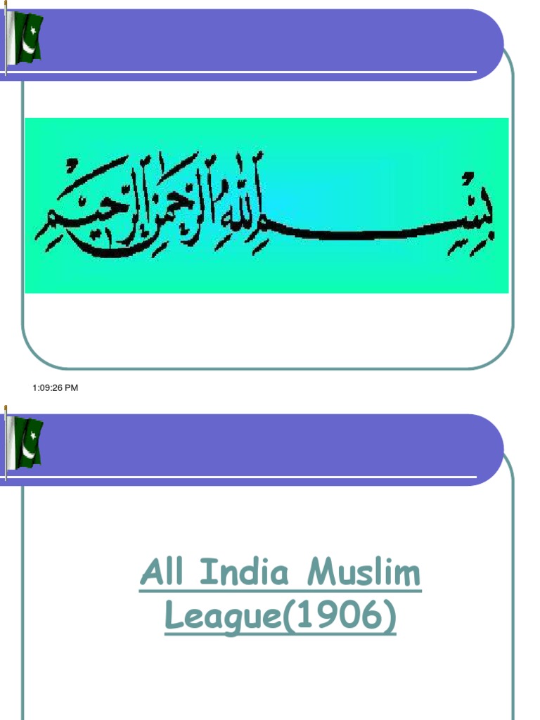 Muslim League | PDF | All India Muslim League | British Raj