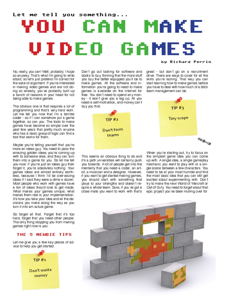 Make Video Games | Download Free PDF | 2 D Computer Graphics | 3 D ...