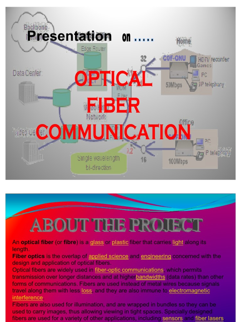 Optical Fiber Communication | PDF | Optical Fiber | Laser Diode