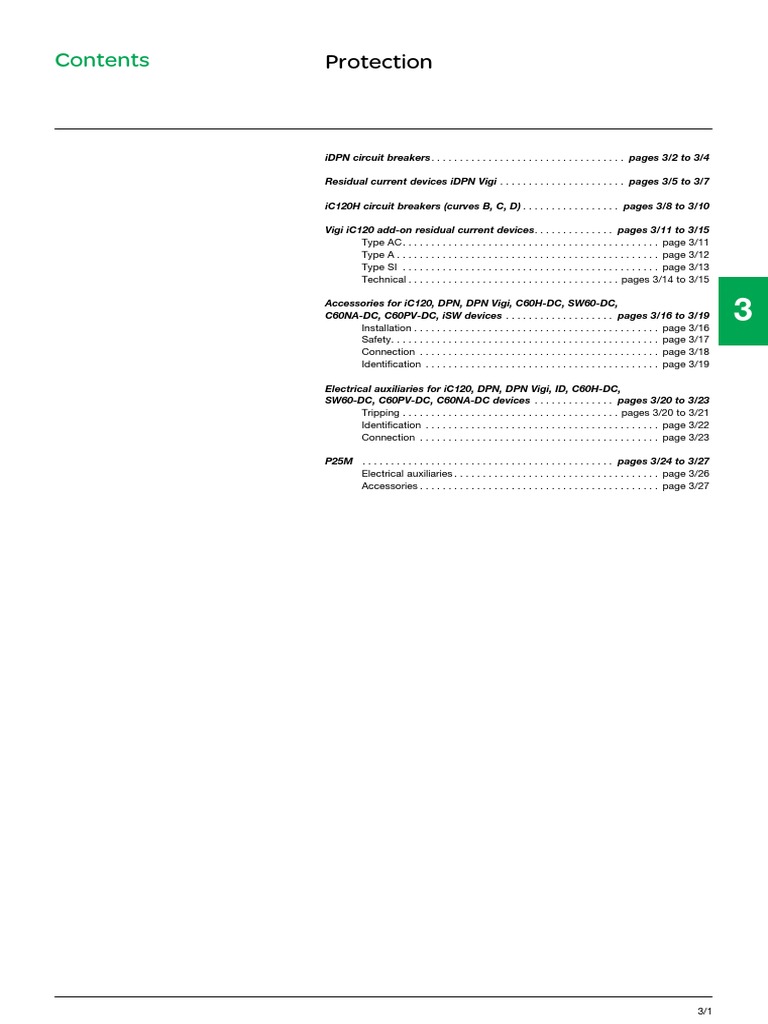 3 Schneider Protection | PDF | Alternating Current | Components