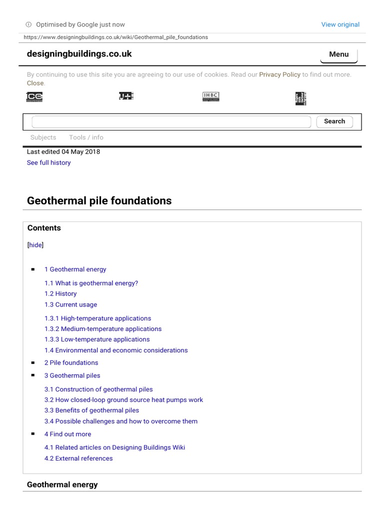 Geothermal Pile Foundations | PDF | Geothermal Energy | Deep Foundation
