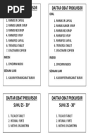 Daftar OOT Dan Prekursor | PDF