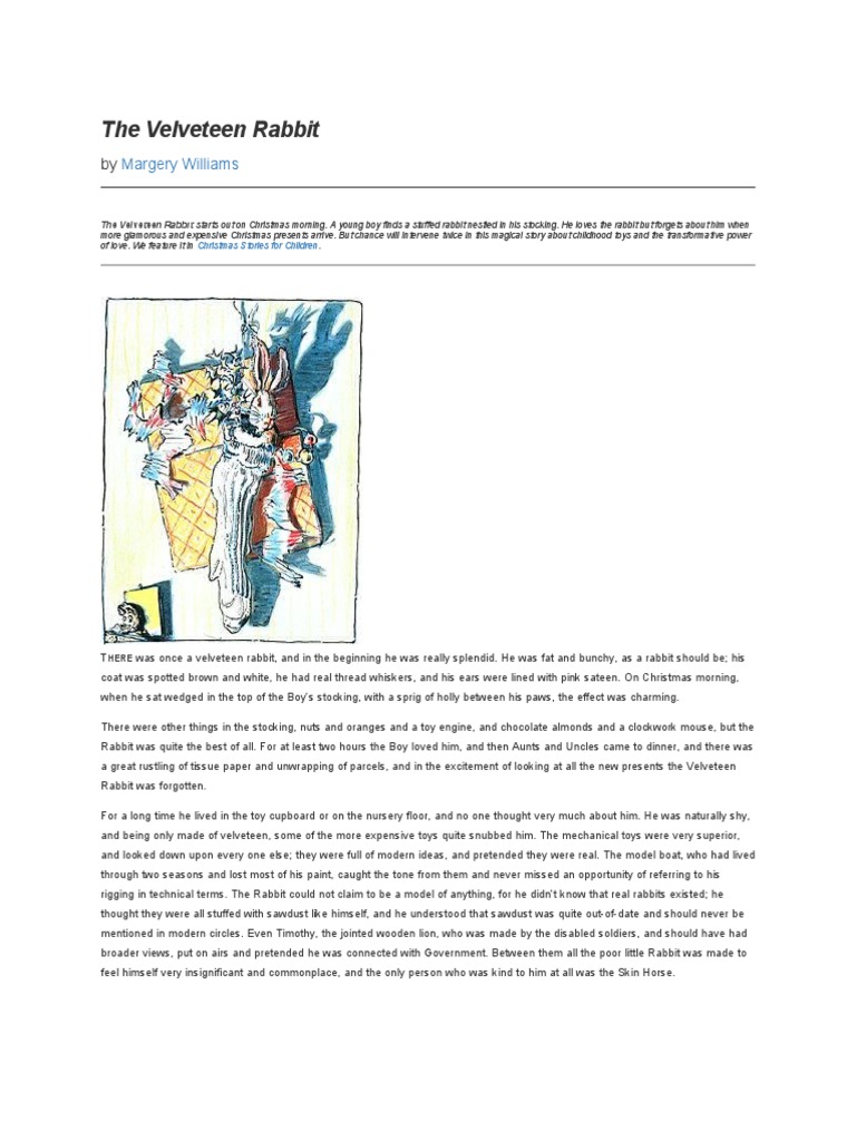 The Velveteen Rabbit: A Tale of Love | PDF | Rabbit
