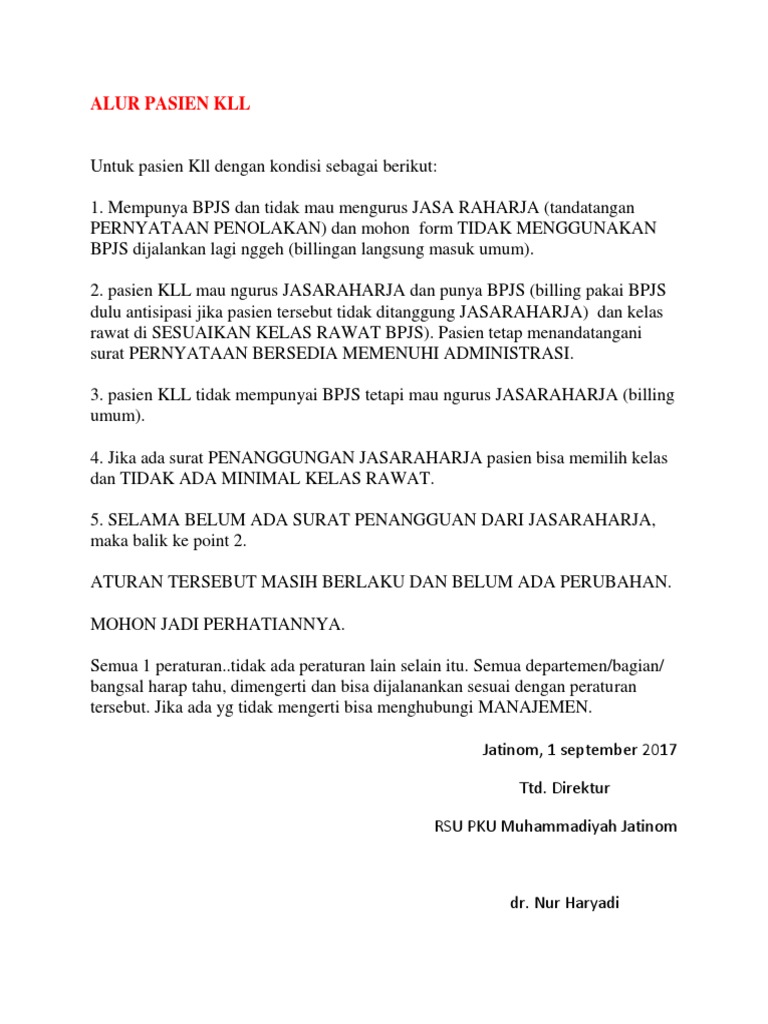 Alur Pasien KLL | PDF | Kesehatan Holistik