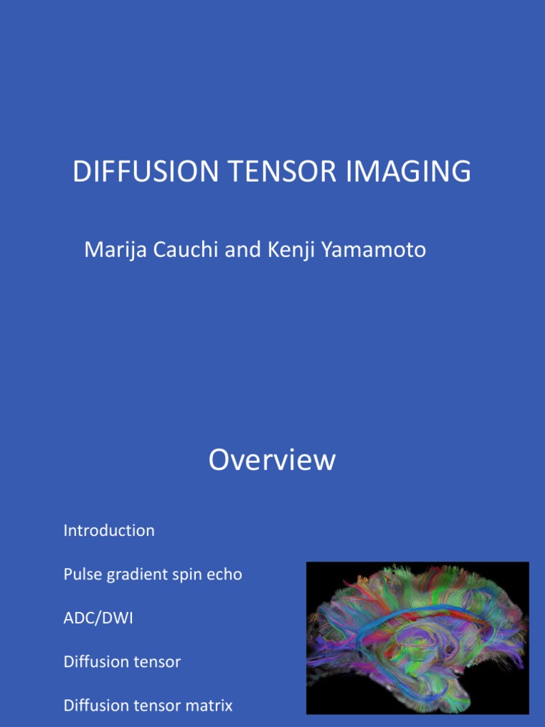 Diffusion Tensor Imaging - MFD | PDF | Theoretical Physics | Applied ...