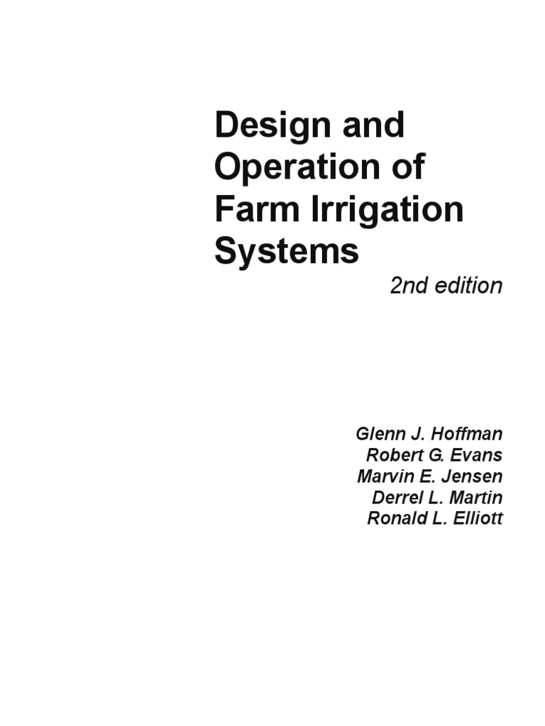 Design and Operation of Farm Irrigation Systems 2nd Edition PDF | PDF ...