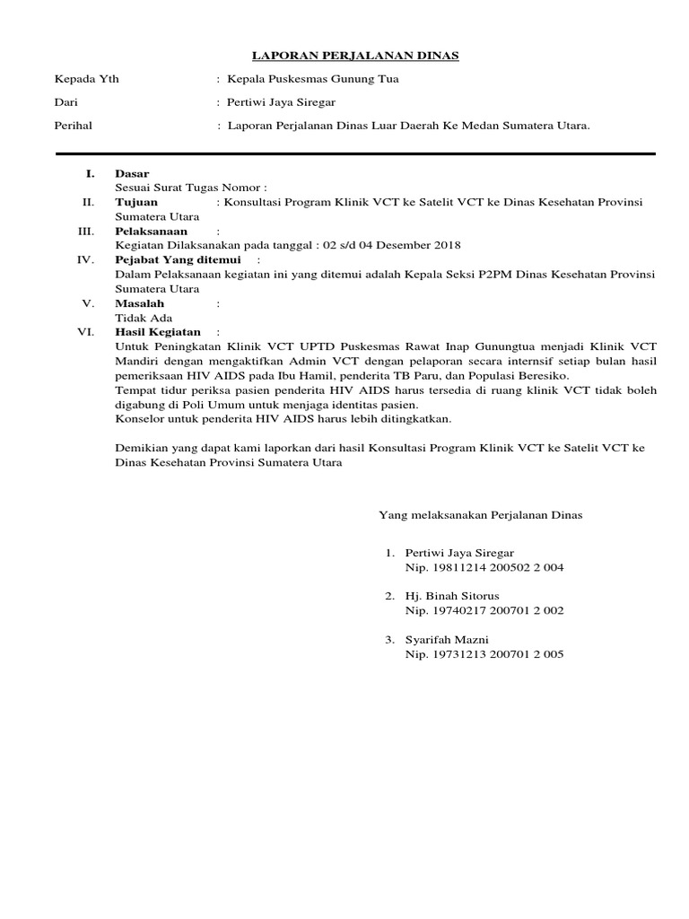 LPD Perjalanan Dinas | PDF