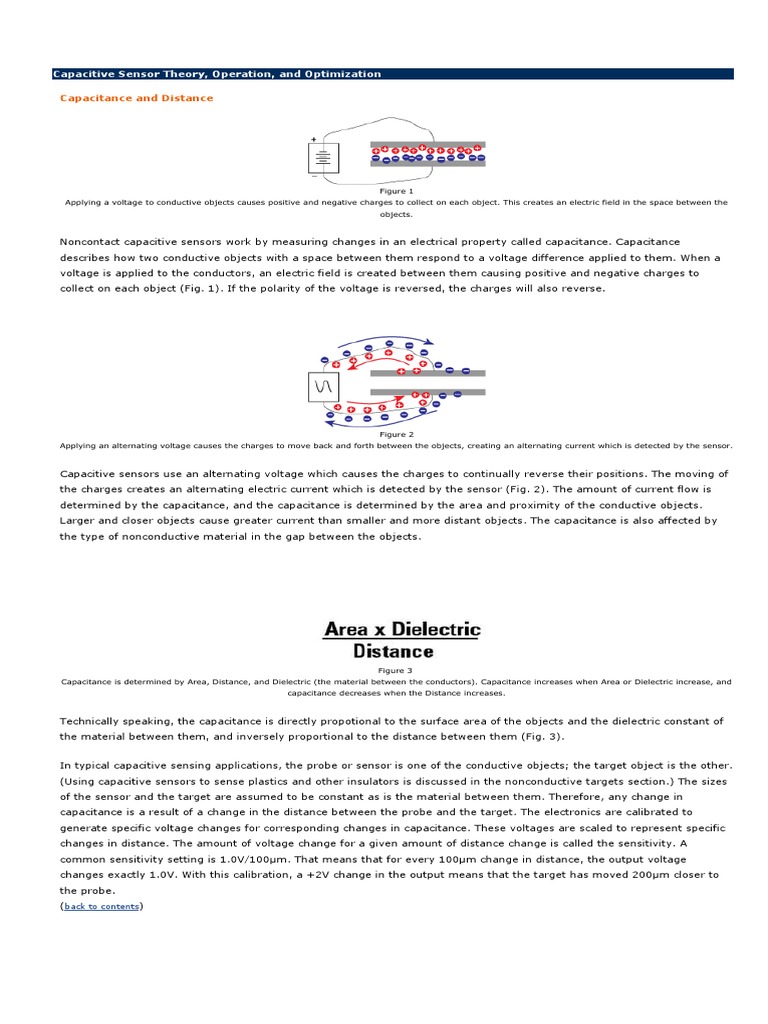 Capacitance and Distance: Capacitive Sensor Theory, Operation, and ...