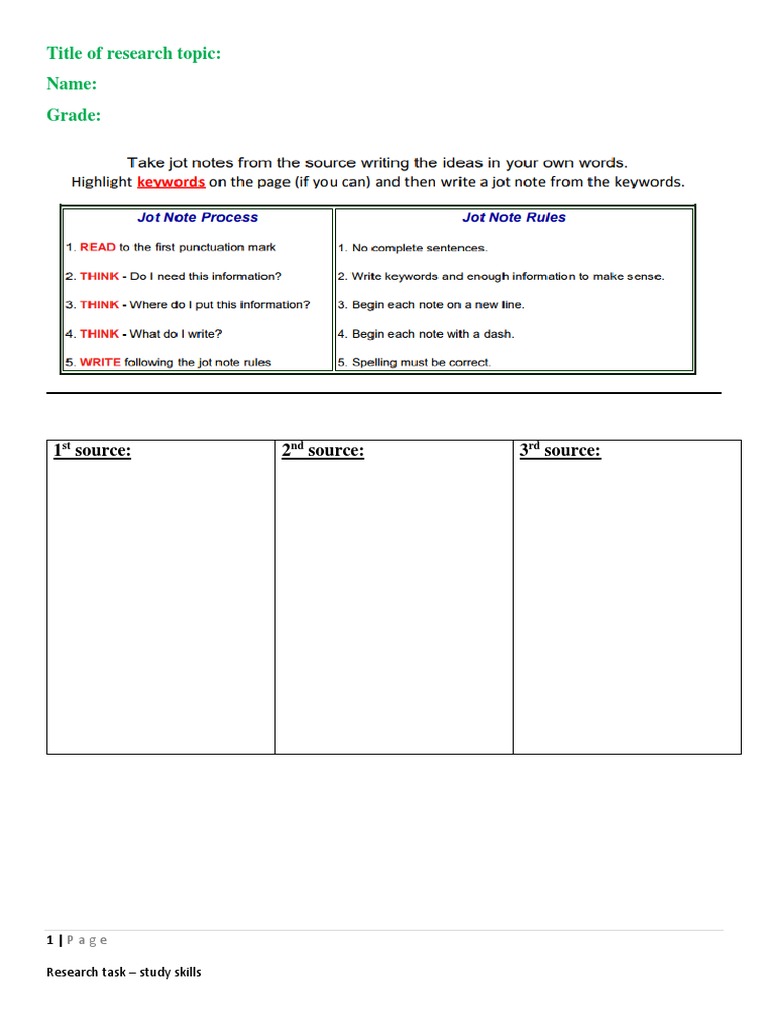 Research Topic Task | PDF