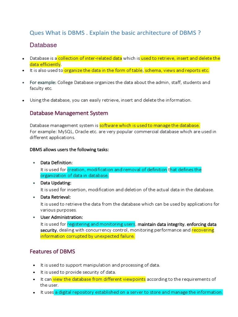 Explaining Database Management System Architecture | PDF | Databases | Conceptual Model