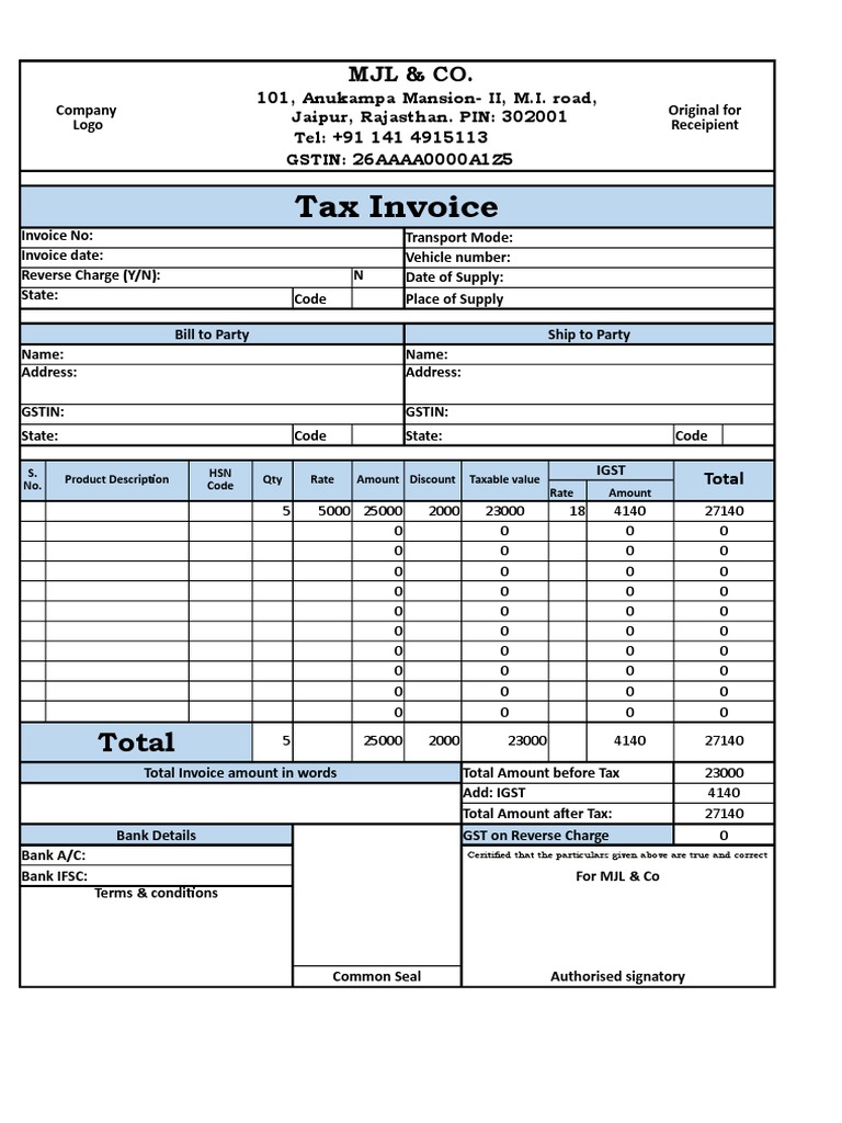 RCM Format | Download Free PDF | Invoice | Public Finance