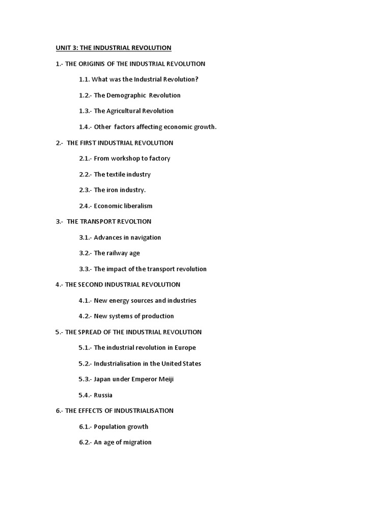 Unit 3 Industrial Revolution | PDF | Politics