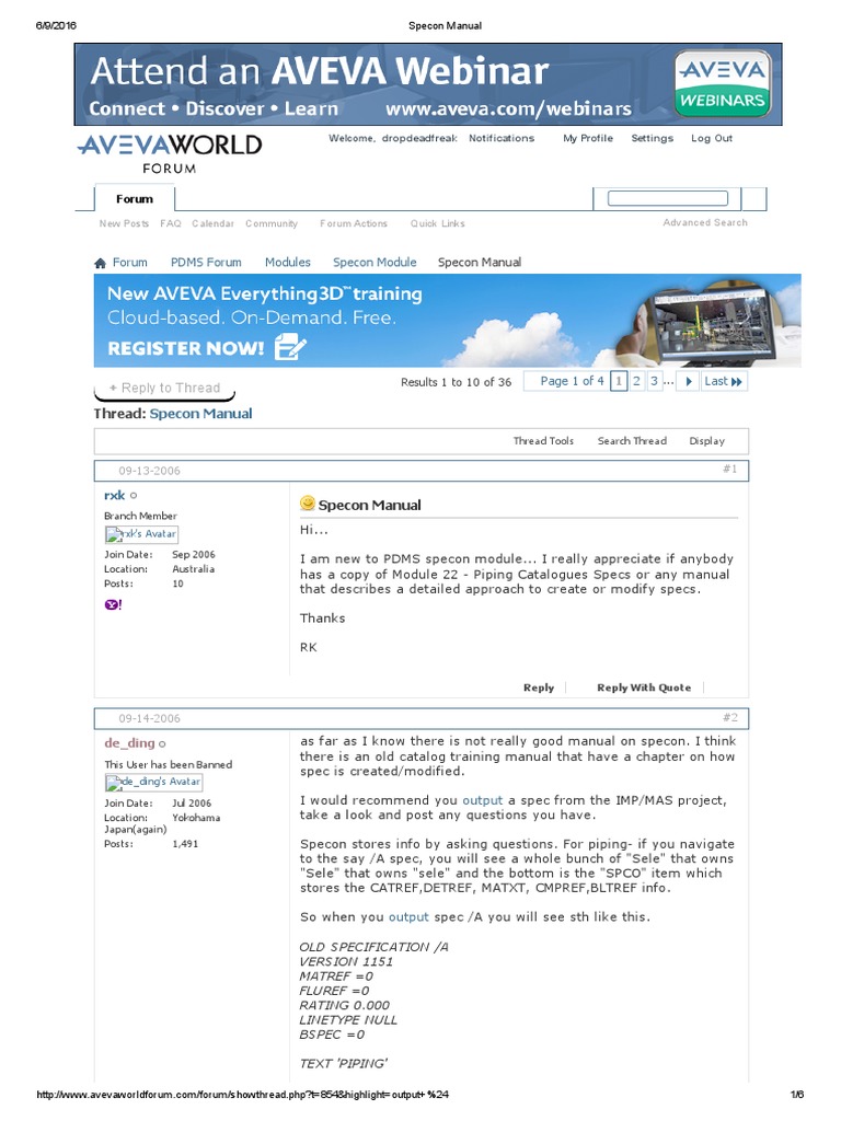 Specon Manual | PDF | Internet Forum | Text File