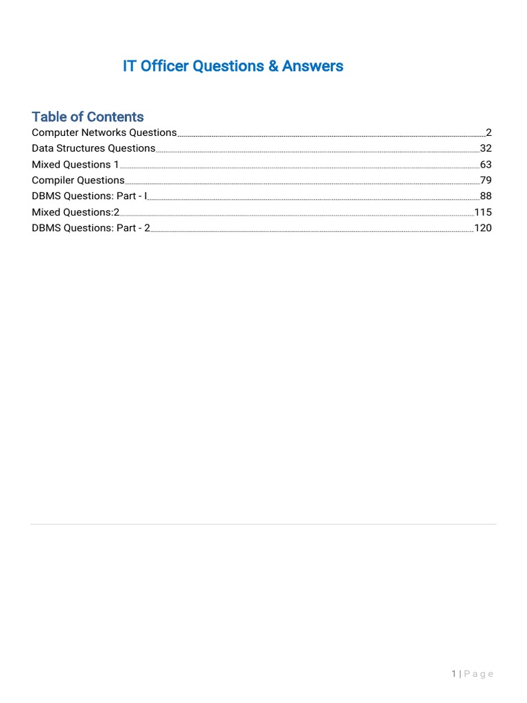 Ibps It Officer Mcqs | PDF | Scheduling (Computing) | Osi Model