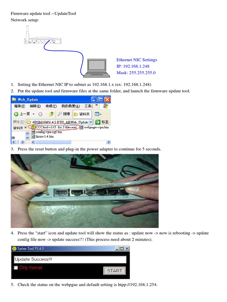 Update Ethernet NIC Firmware with UpdateTool | PDF